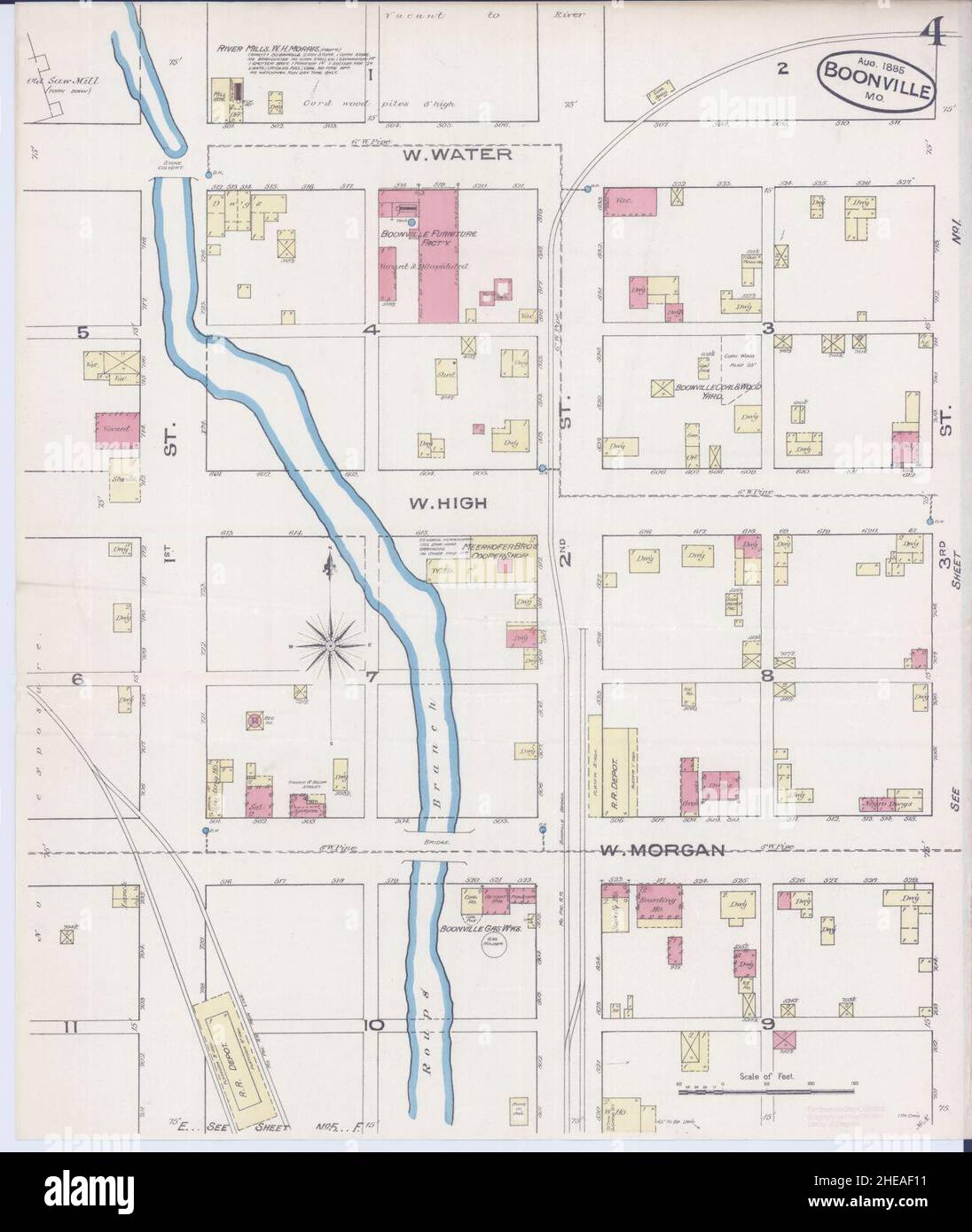Sanborn Fire Insurance Map from Boonville, Cooper County, Missouri ...