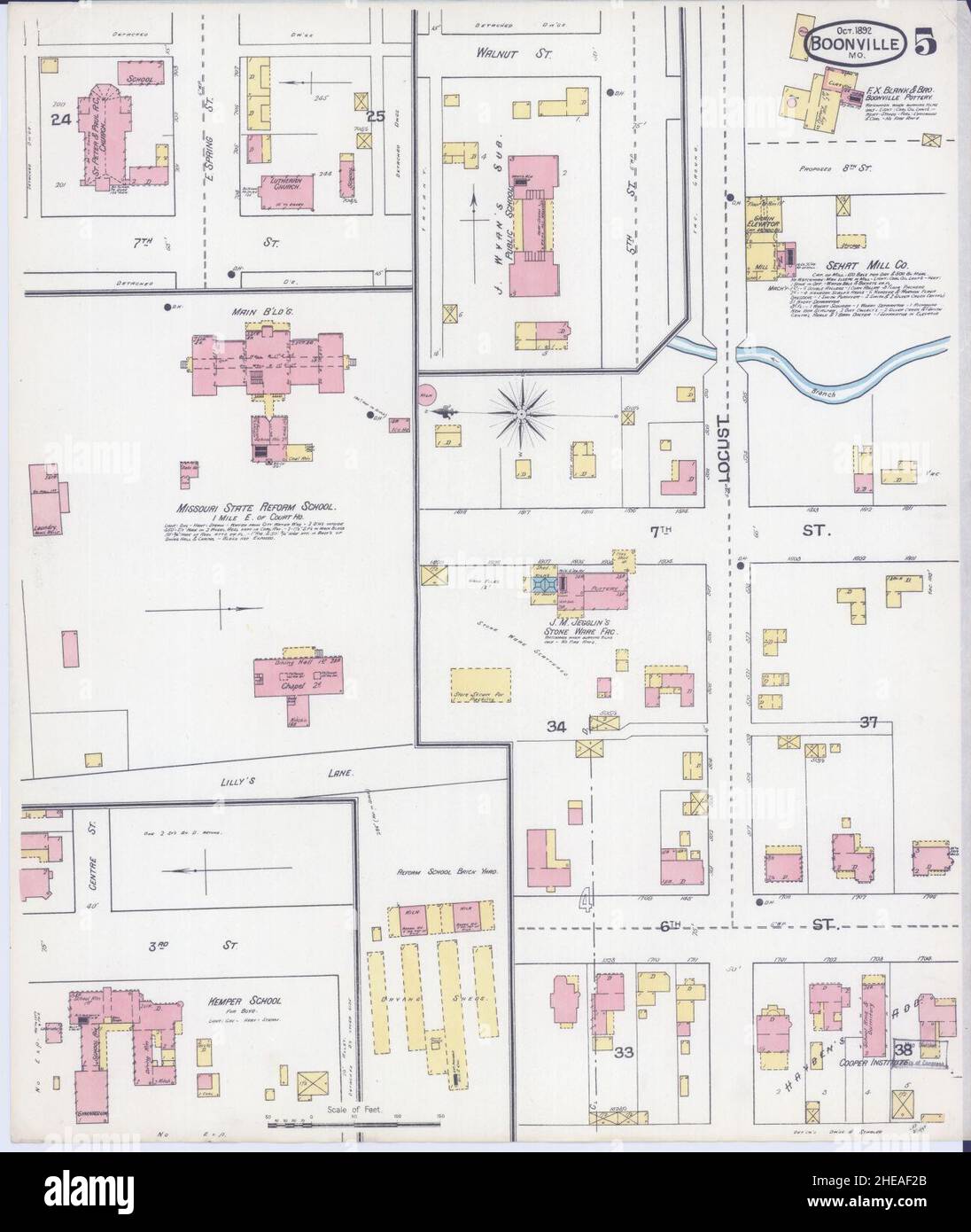 Map of boonville hi-res stock photography and images - Alamy