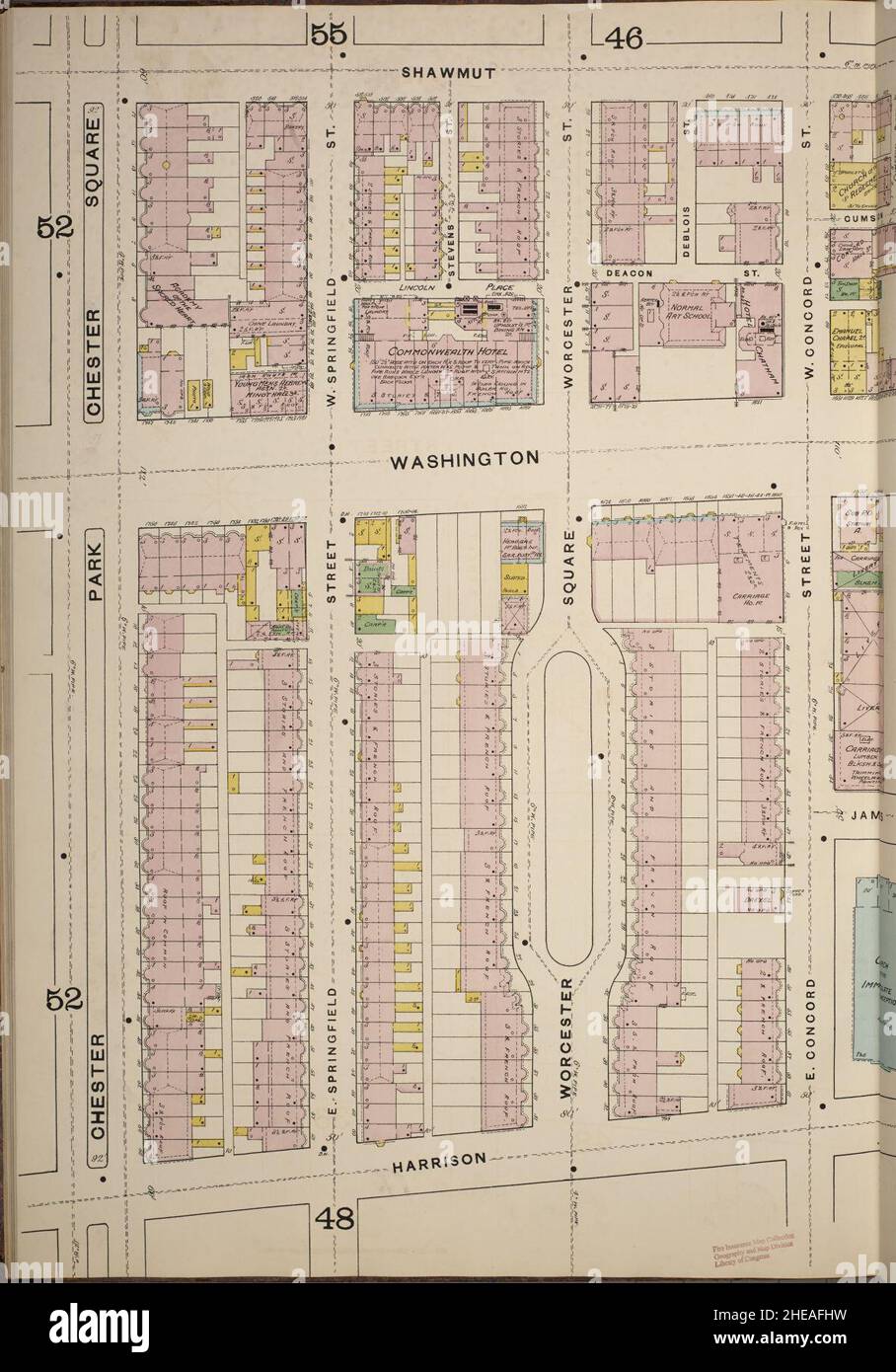 Sanborn Fire Insurance Map from Boston, Suffolk County, Massachusetts ...
