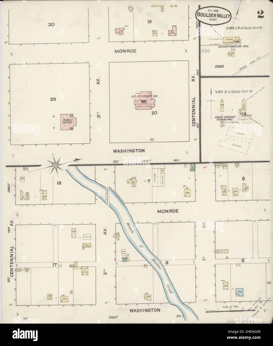 Map of boulder montana hi-res stock photography and images - Alamy
