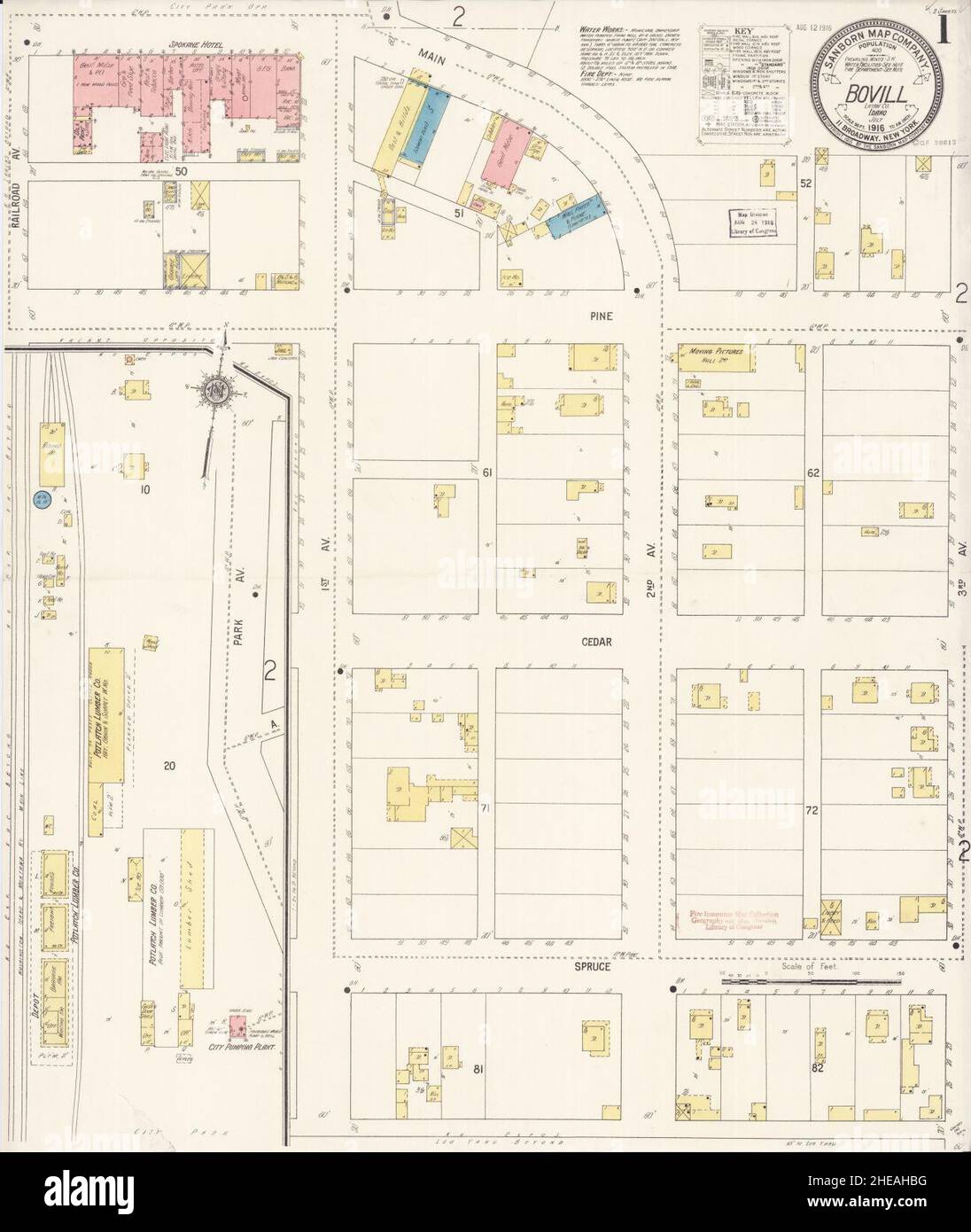 Map of bovill idaho hi-res stock photography and images - Alamy