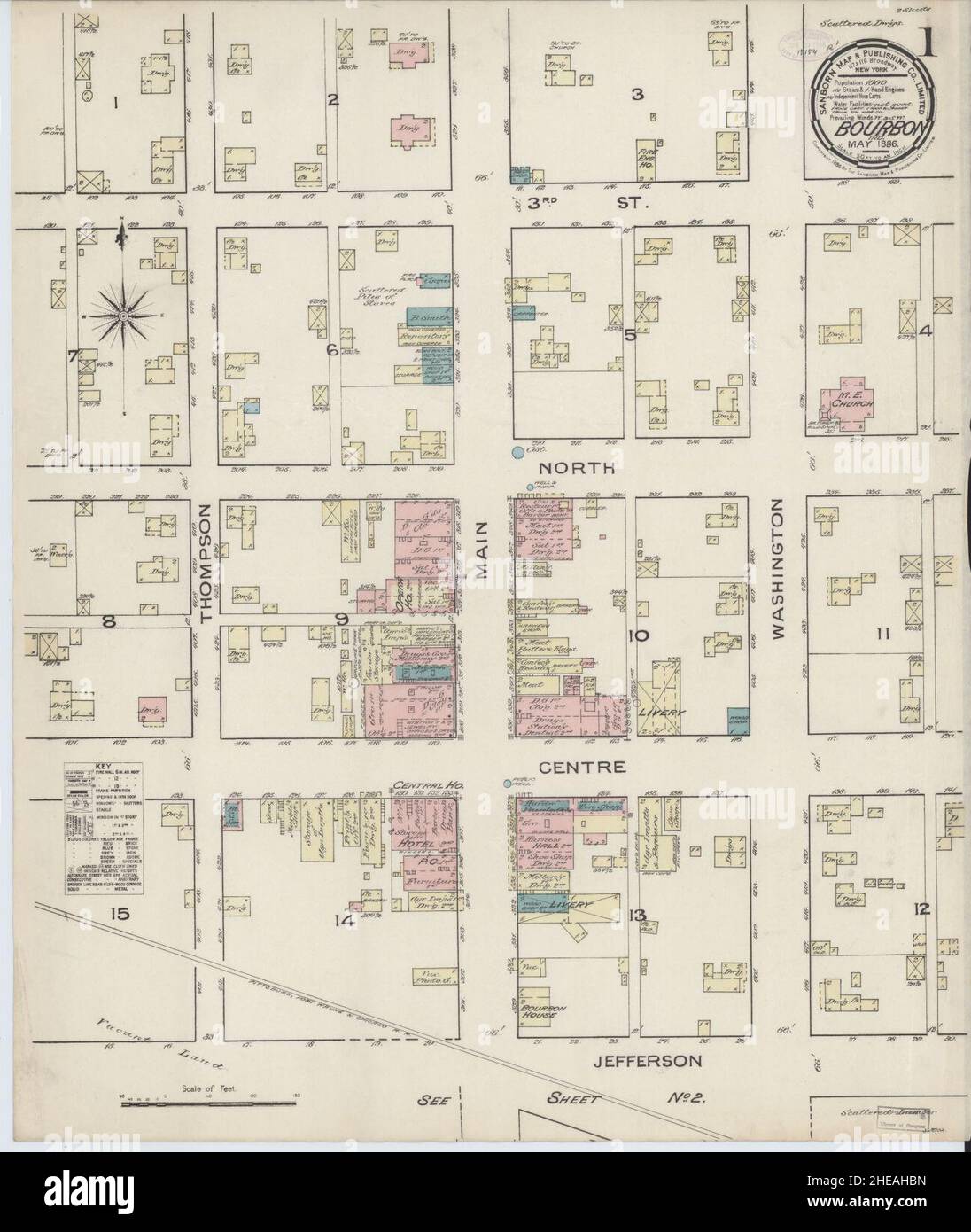 Bourbon county map hi-res stock photography and images - Alamy
