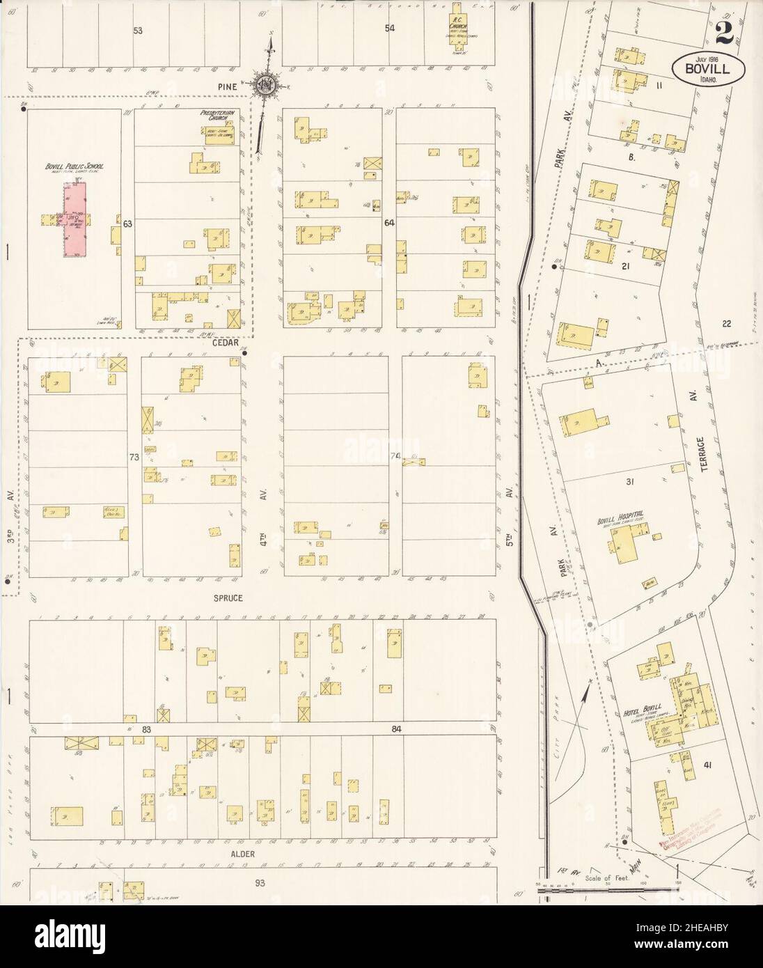 Map of bovill idaho hi-res stock photography and images - Alamy