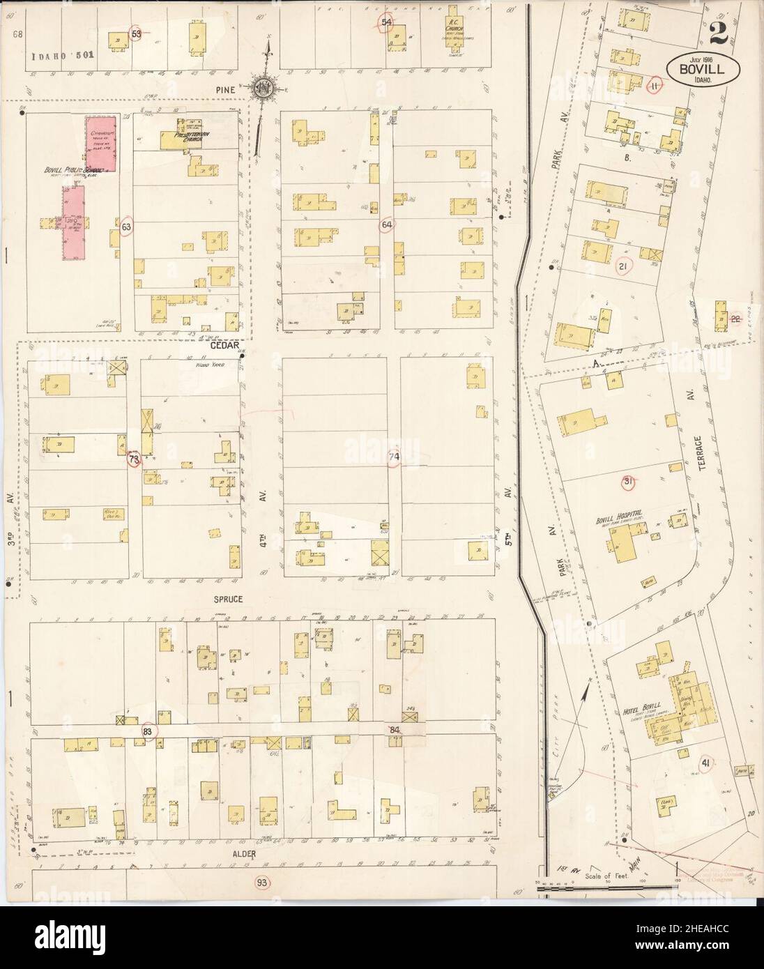 Map of bovill idaho hi-res stock photography and images - Alamy