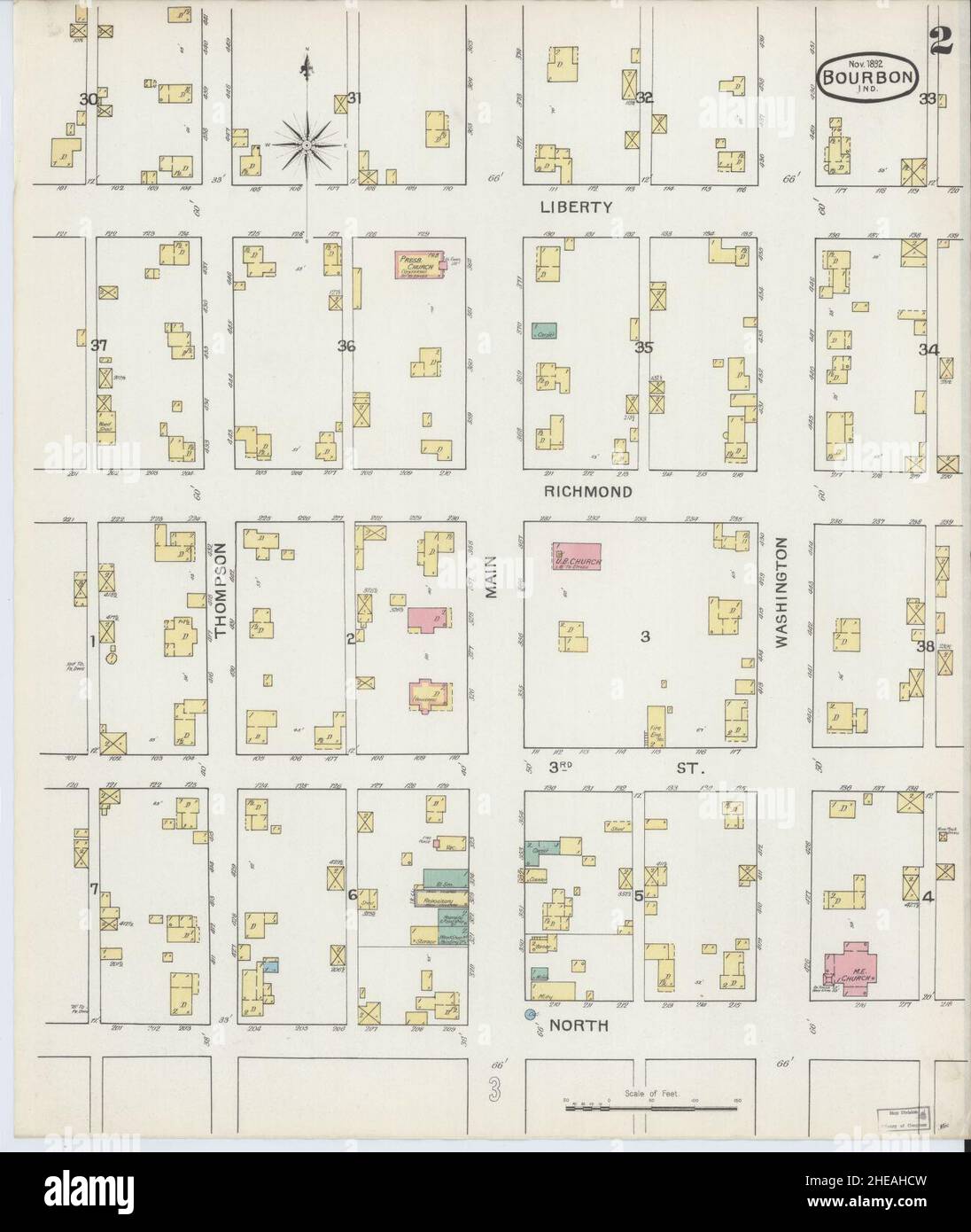 Bourbon county map hi-res stock photography and images - Alamy