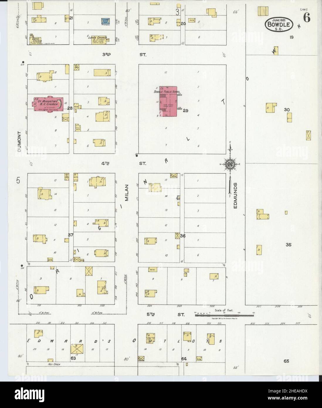 Map of bowdle hi-res stock photography and images - Alamy