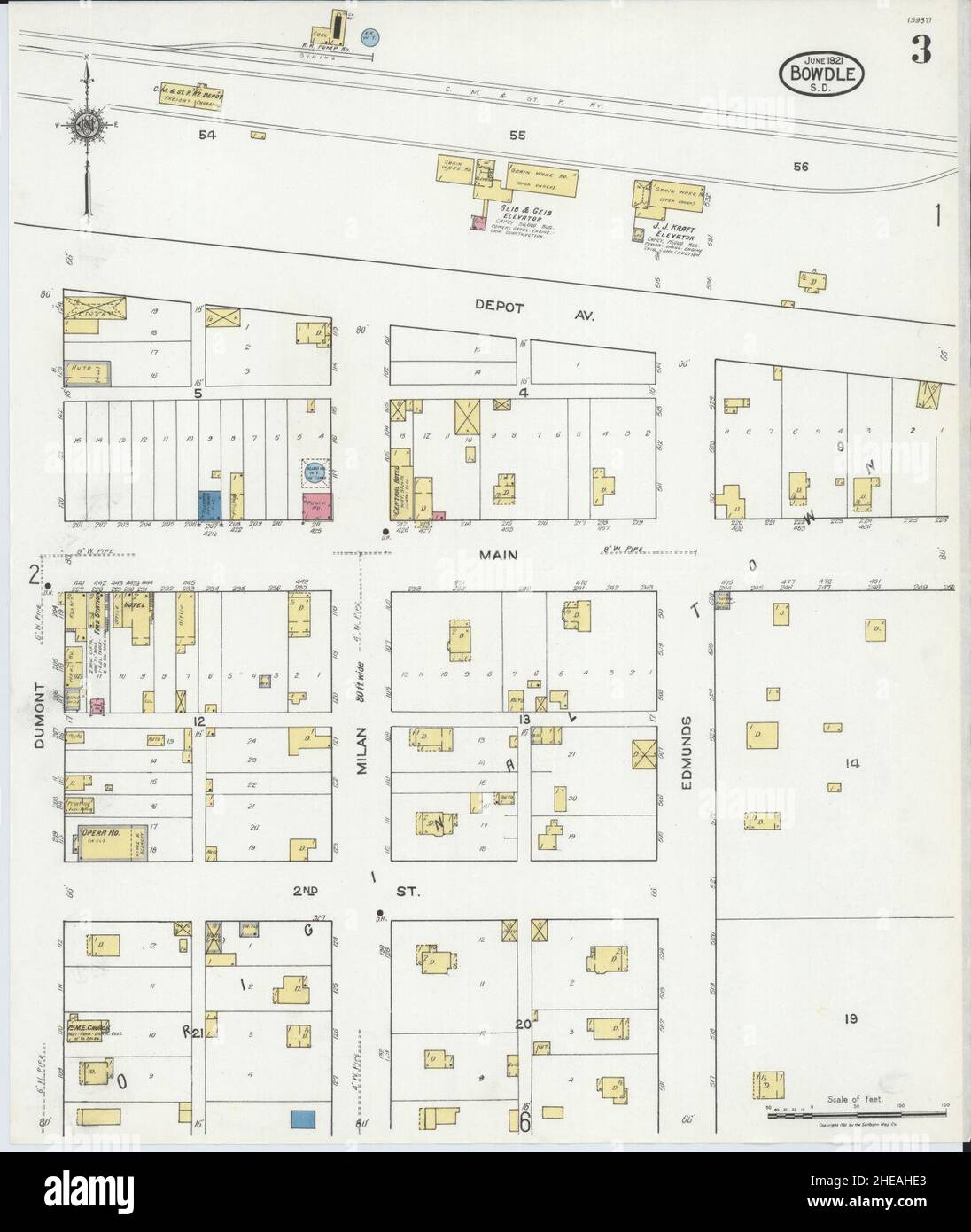 Map of bowdle hi-res stock photography and images - Alamy