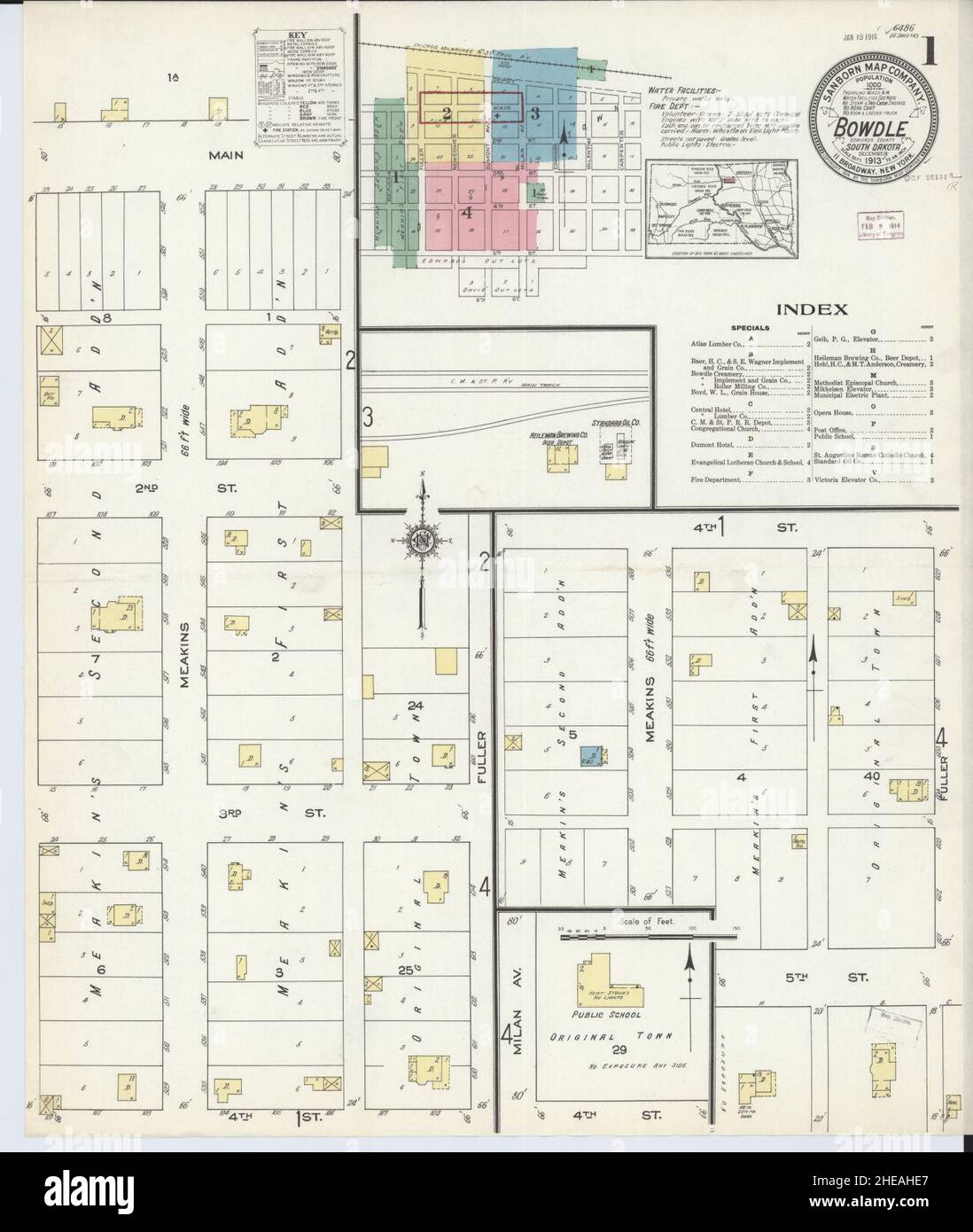 Map of bowdle hi-res stock photography and images - Alamy