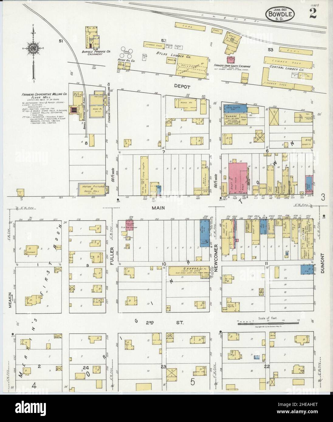Map of bowdle hi-res stock photography and images - Alamy