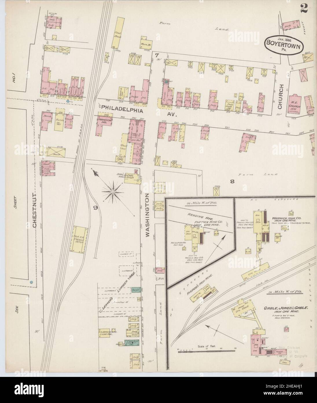 Boyertown map hi-res stock photography and images - Alamy