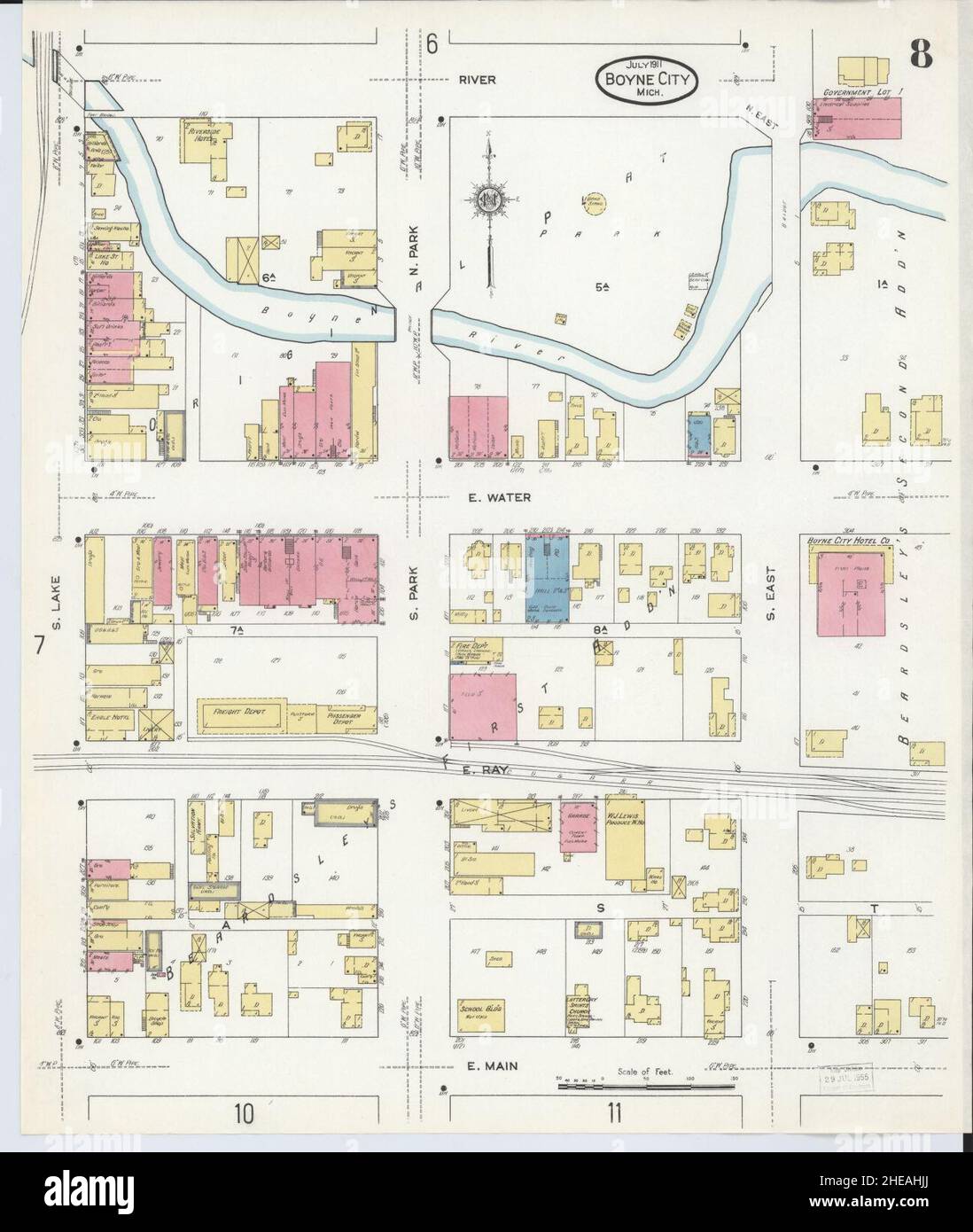 Map of boyne city hi-res stock photography and images - Alamy