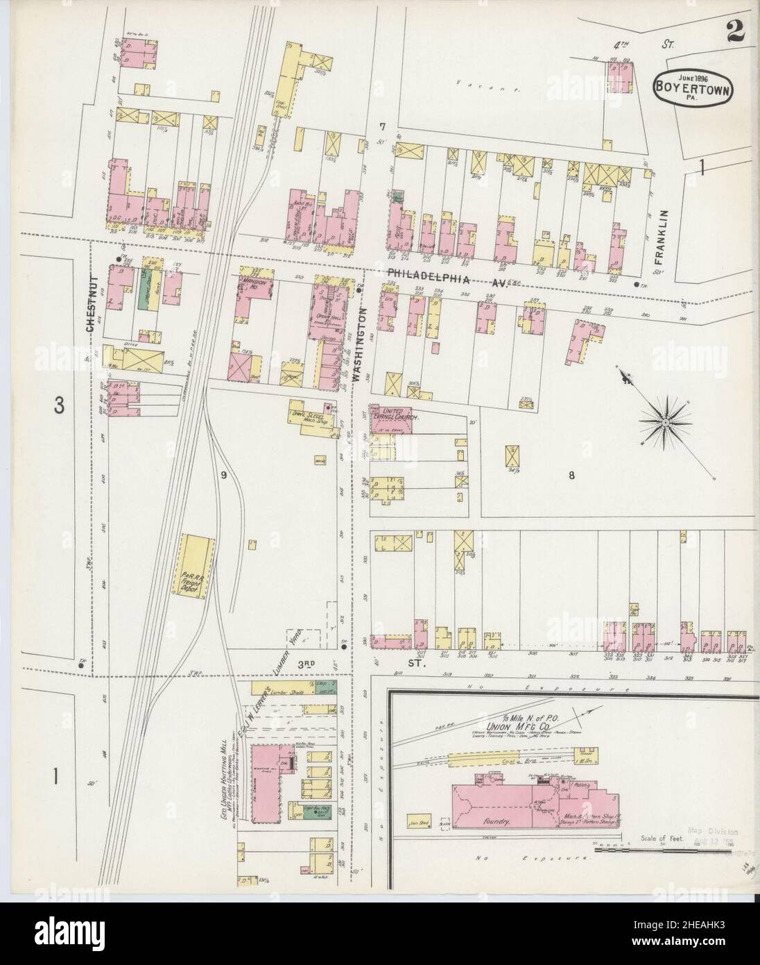 Boyertown map hi-res stock photography and images - Alamy