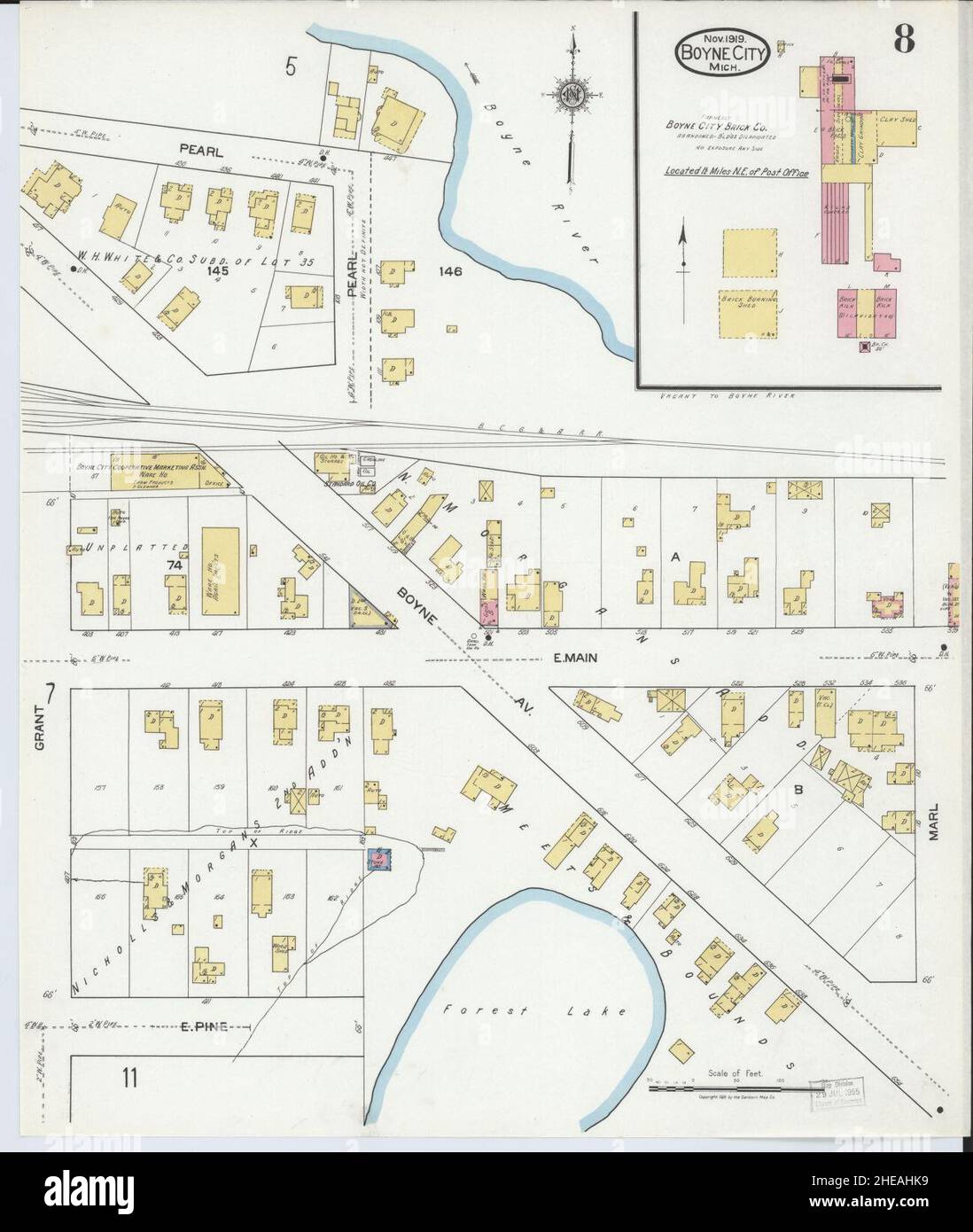 Map of boyne city hi-res stock photography and images - Alamy