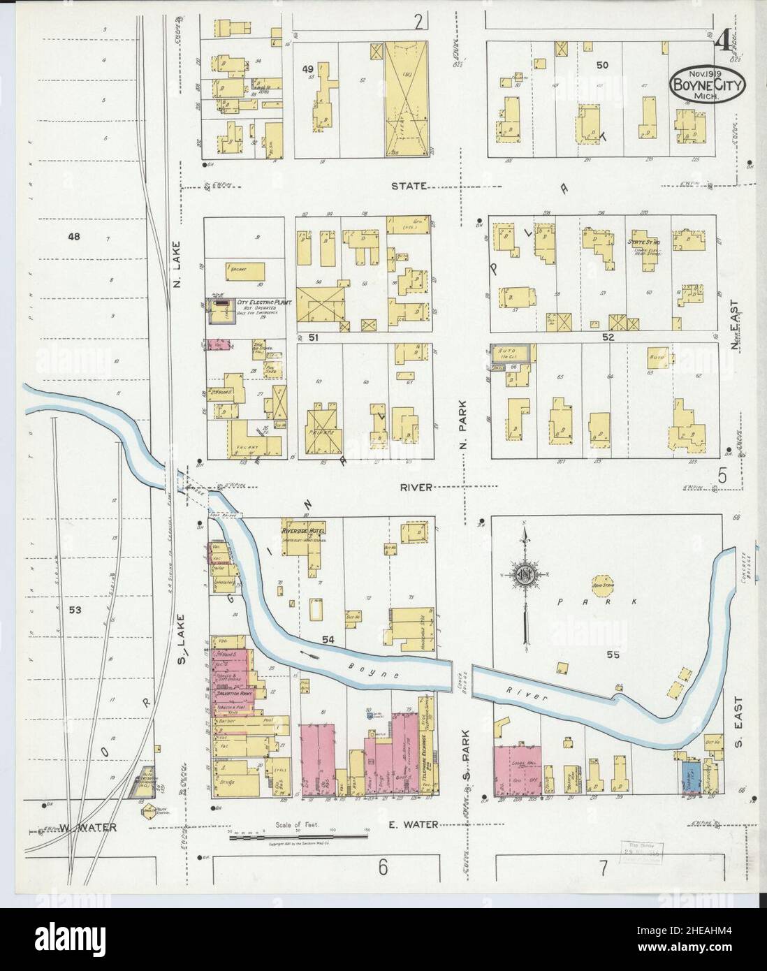 Map of boyne city hi-res stock photography and images - Alamy