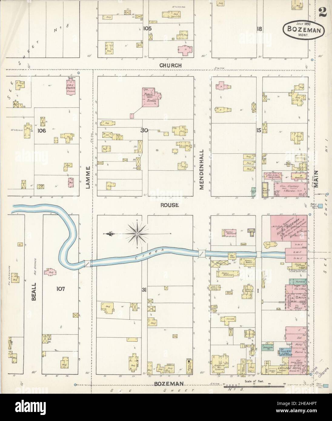 Map of bozeman montana hi-res stock photography and images - Alamy