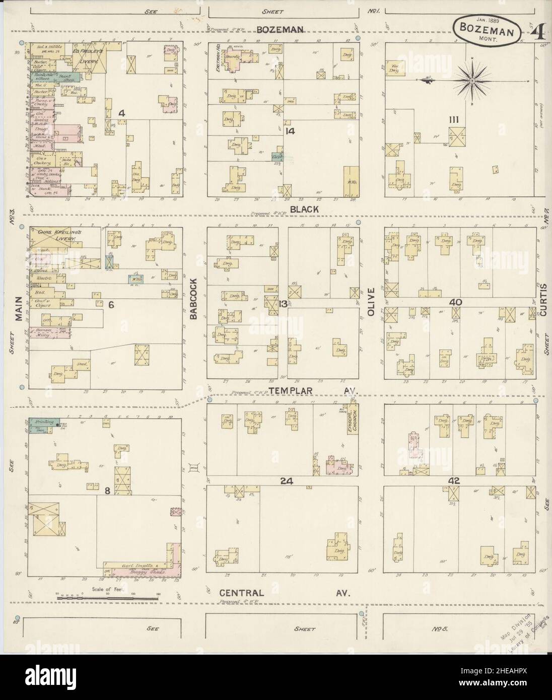 Map of bozeman hi-res stock photography and images - Alamy