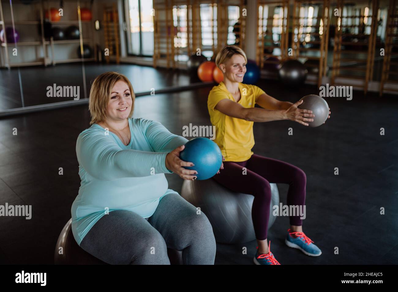 Fat woman ball hi-res stock photography and images - Alamy