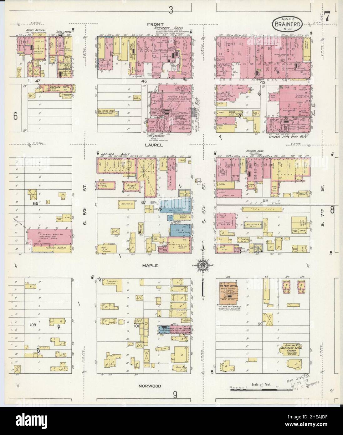 Brainerd map hi-res stock photography and images - Alamy