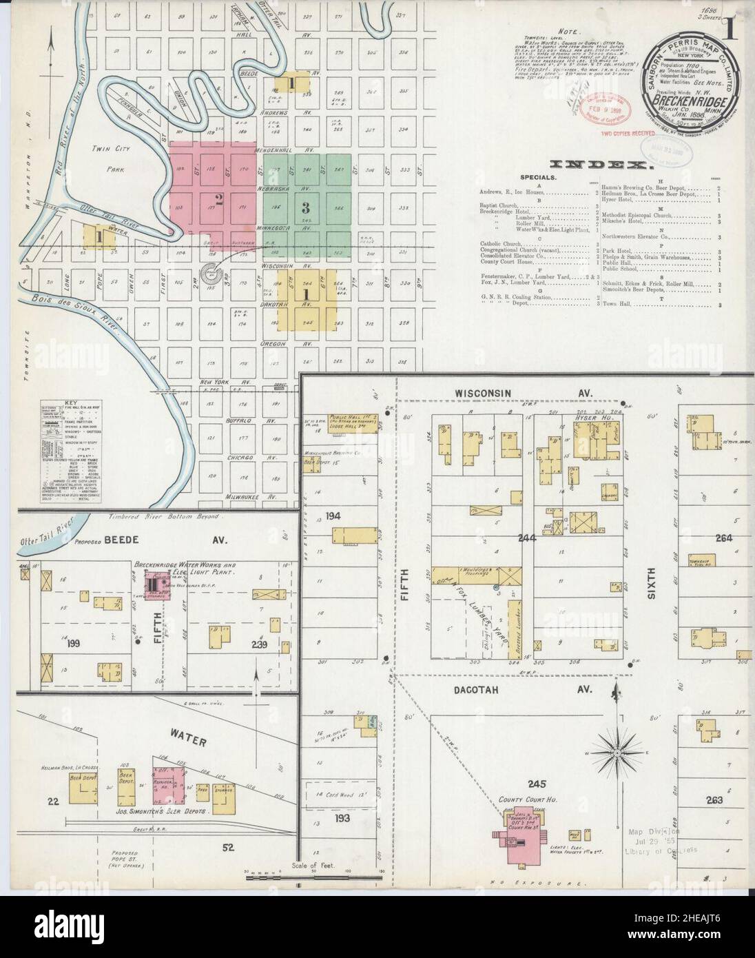 Map of breckenridge minnesota hi-res stock photography and images - Alamy