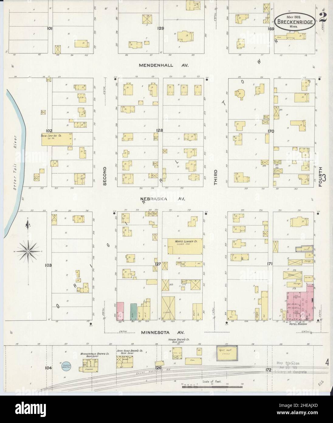 Map of breckenridge minnesota hi-res stock photography and images - Alamy