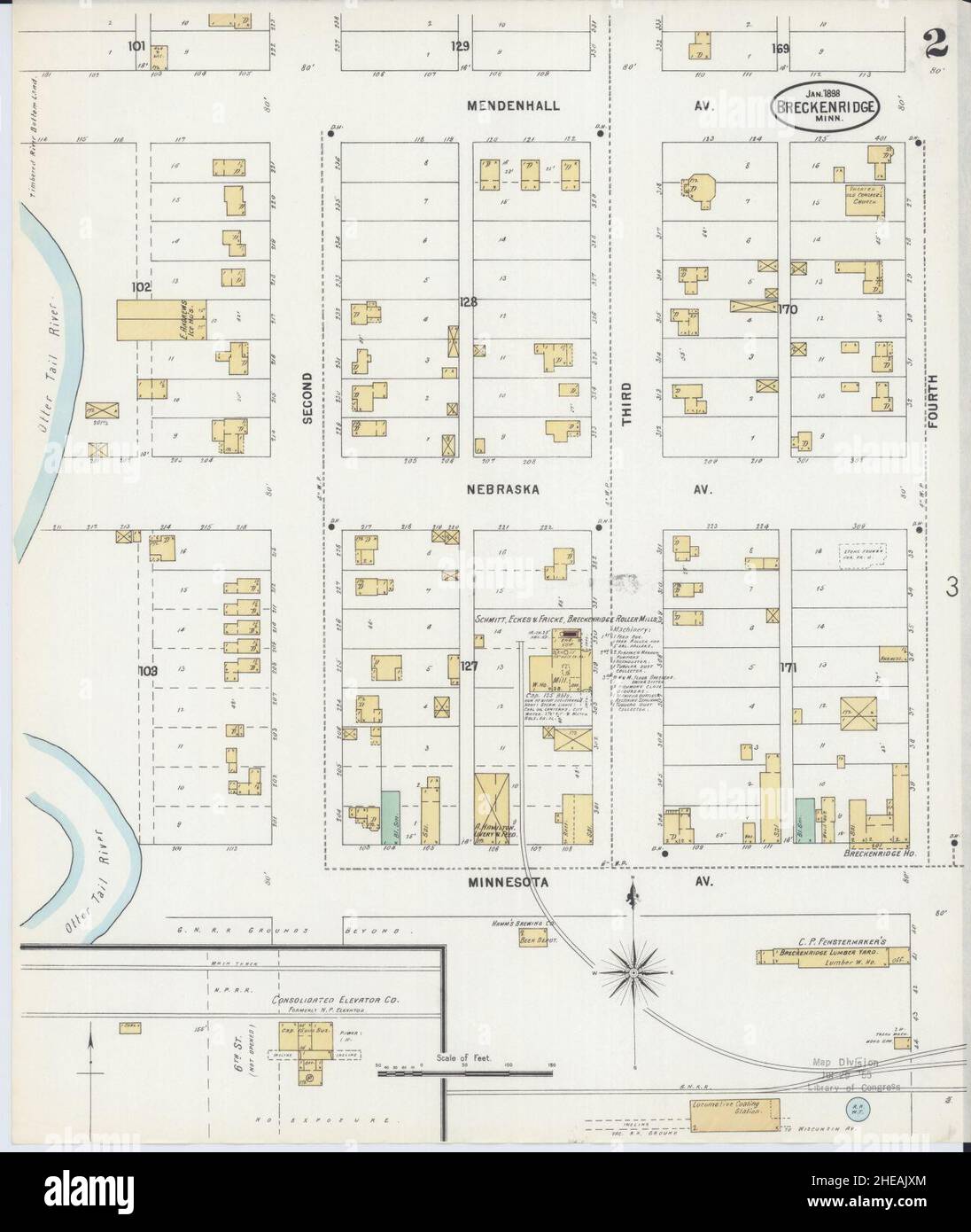 Map of breckenridge minnesota hi-res stock photography and images - Alamy