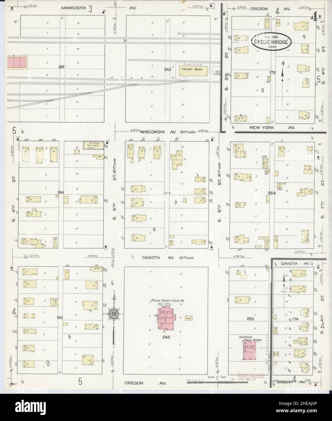 Map of breckenridge minnesota hi-res stock photography and images - Alamy
