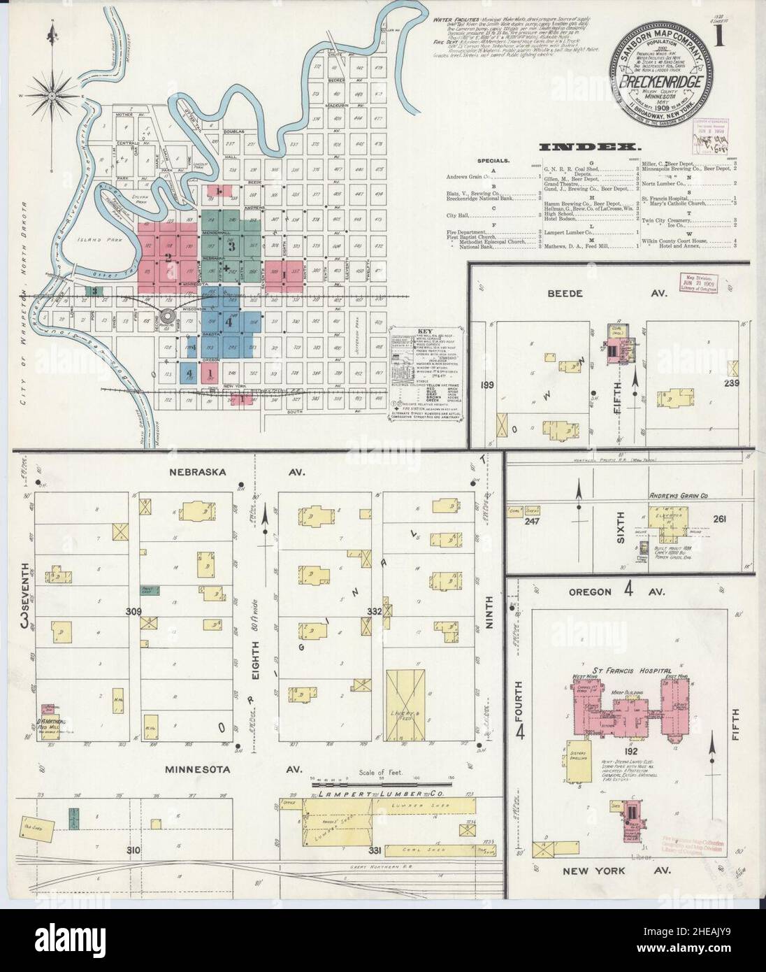 Map of breckenridge minnesota hi-res stock photography and images - Alamy