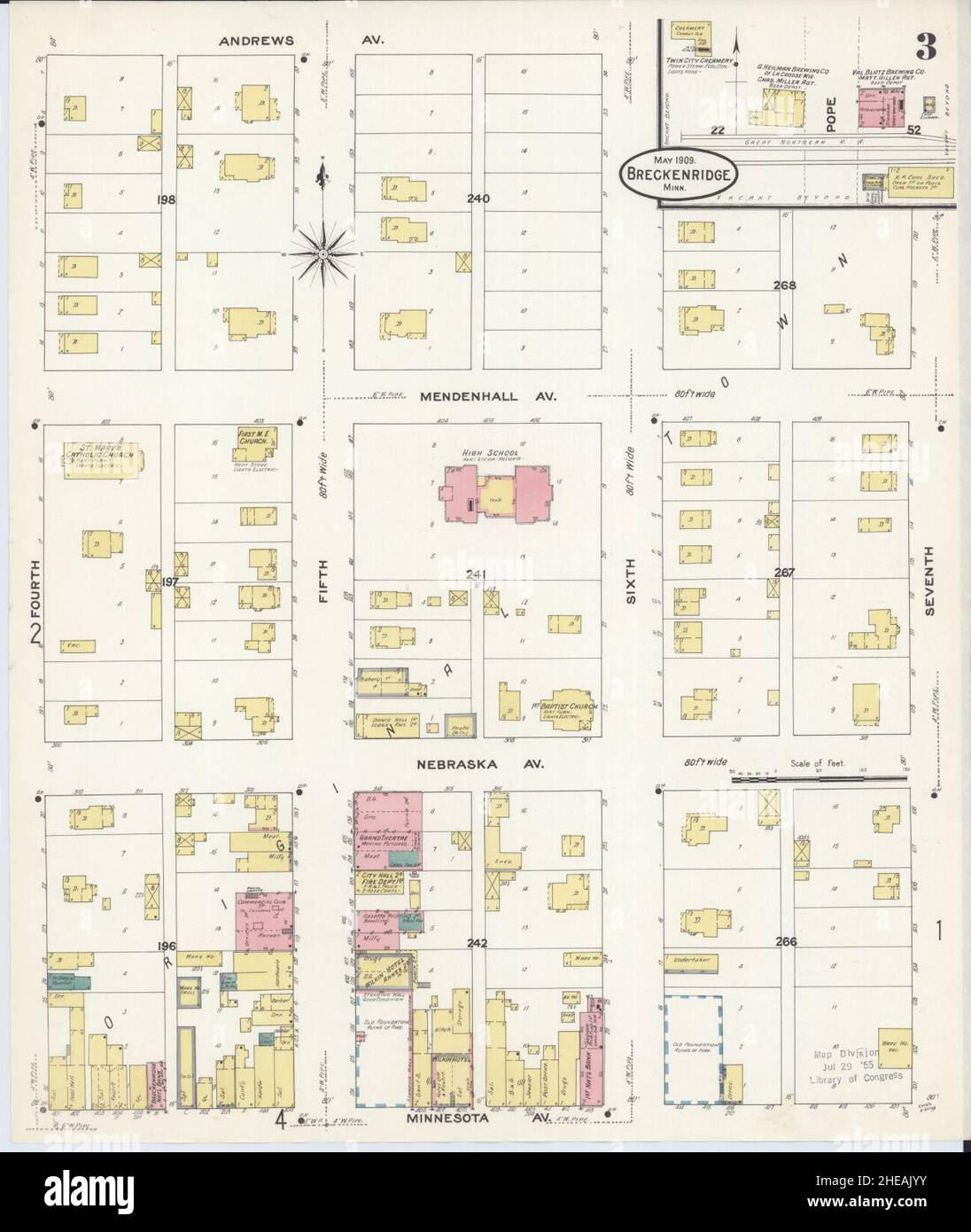 Map of breckenridge minnesota hi-res stock photography and images - Alamy