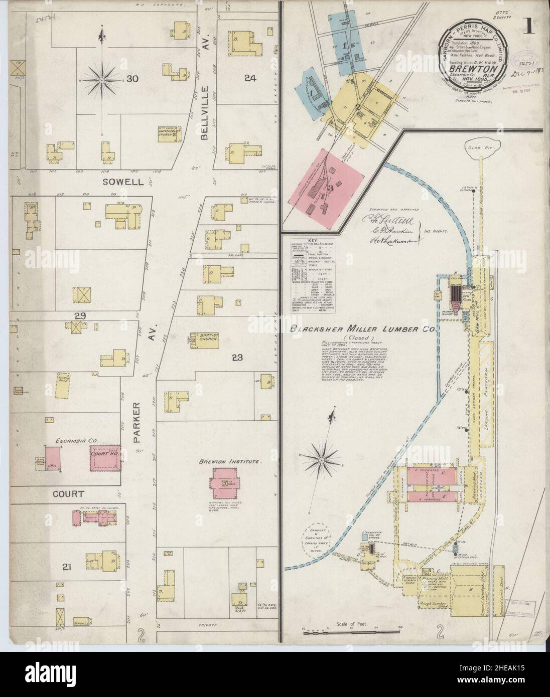 Brewton alabama map hi-res stock photography and images - Alamy