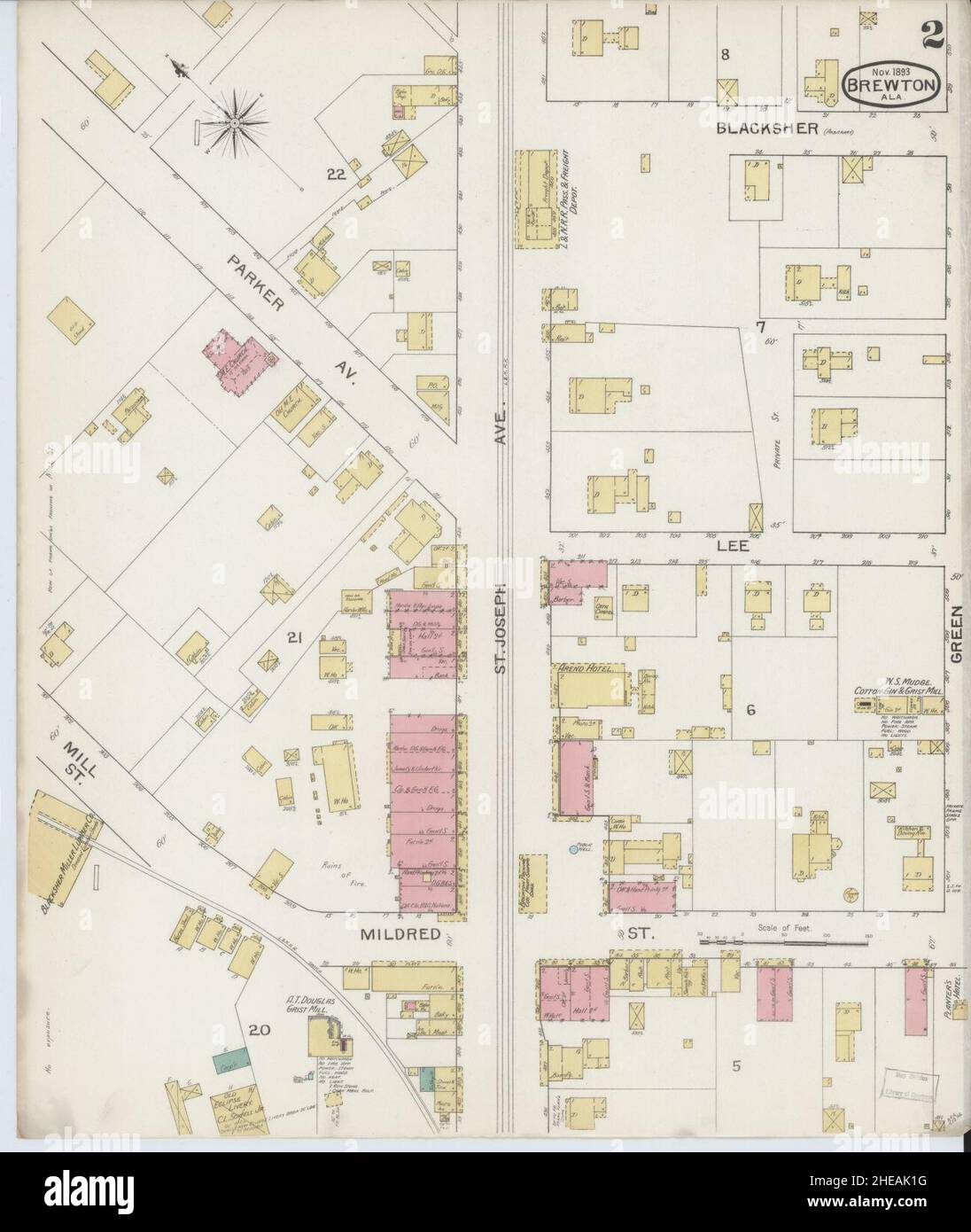 Brewton alabama map hi-res stock photography and images - Alamy