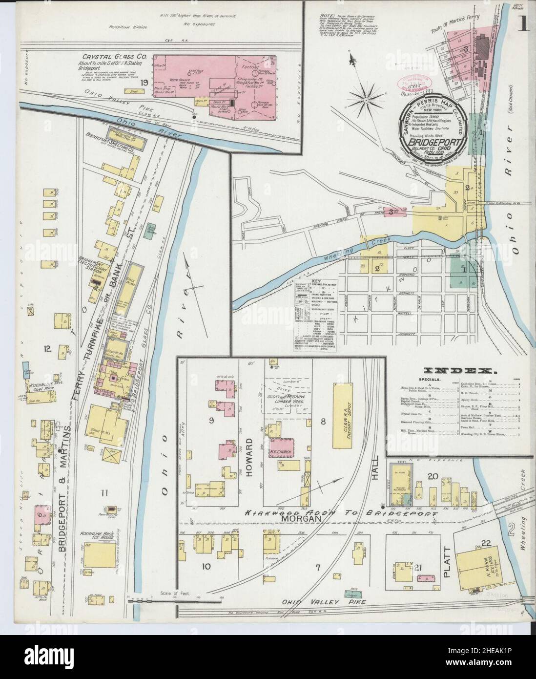 Belmont county map hi-res stock photography and images - Alamy