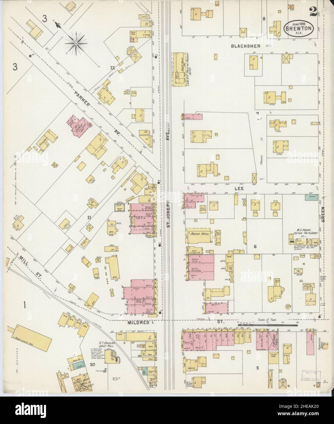 Brewton alabama map hi-res stock photography and images - Alamy