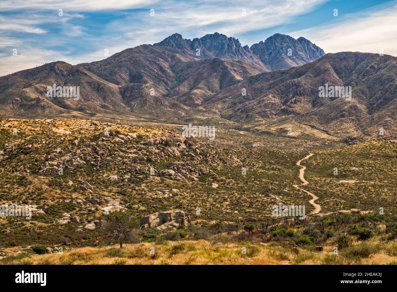 Four Peaks massif, view from Four Peaks Road (FS 143), Mazatzal ...