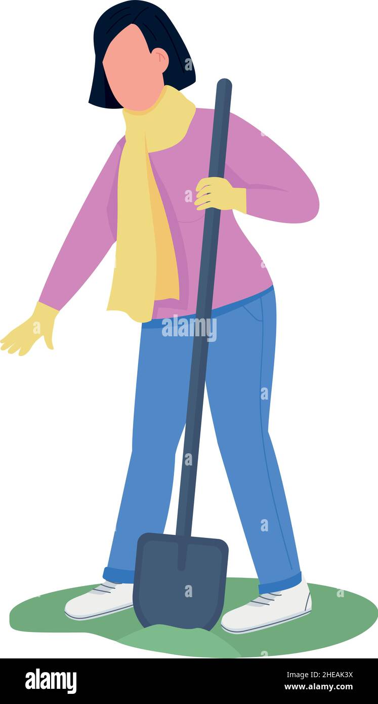 Cartoon shovel in ground hi-res stock photography and images - Alamy