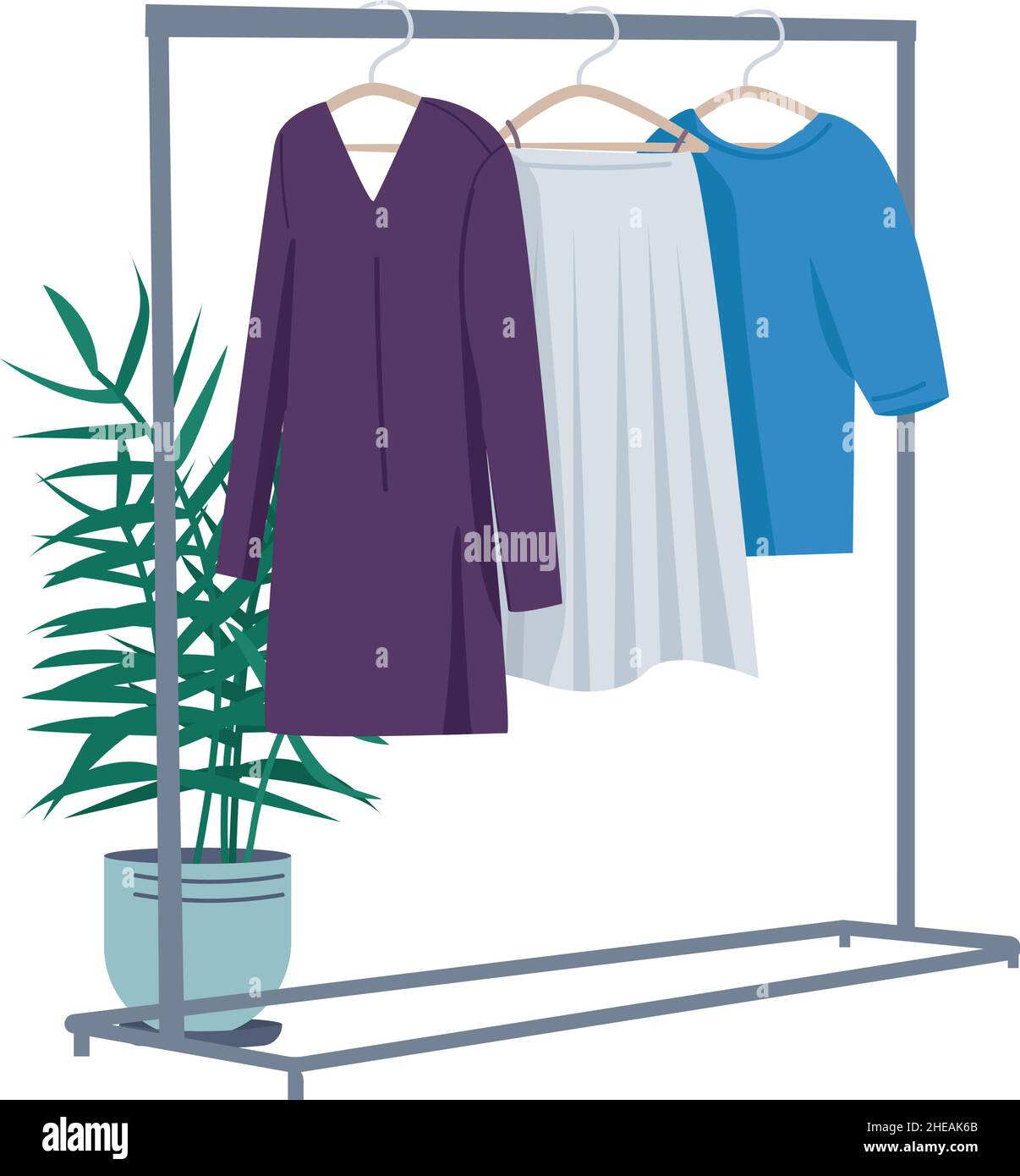 Rack clothing rolling hi-res stock photography and images - Alamy