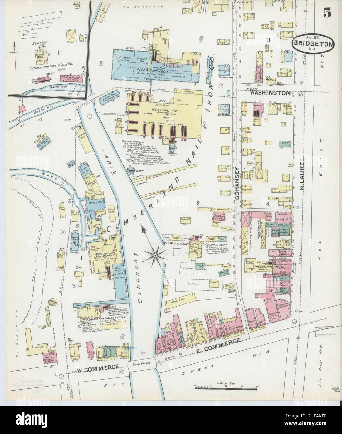 Map of bridgeton new jersey hi-res stock photography and images - Alamy