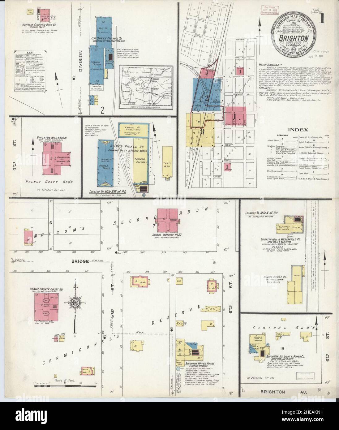 Brighton colorado map hi-res stock photography and images - Alamy