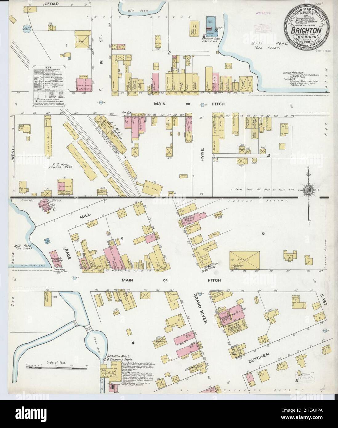 Brighton michigan map hi-res stock photography and images - Alamy