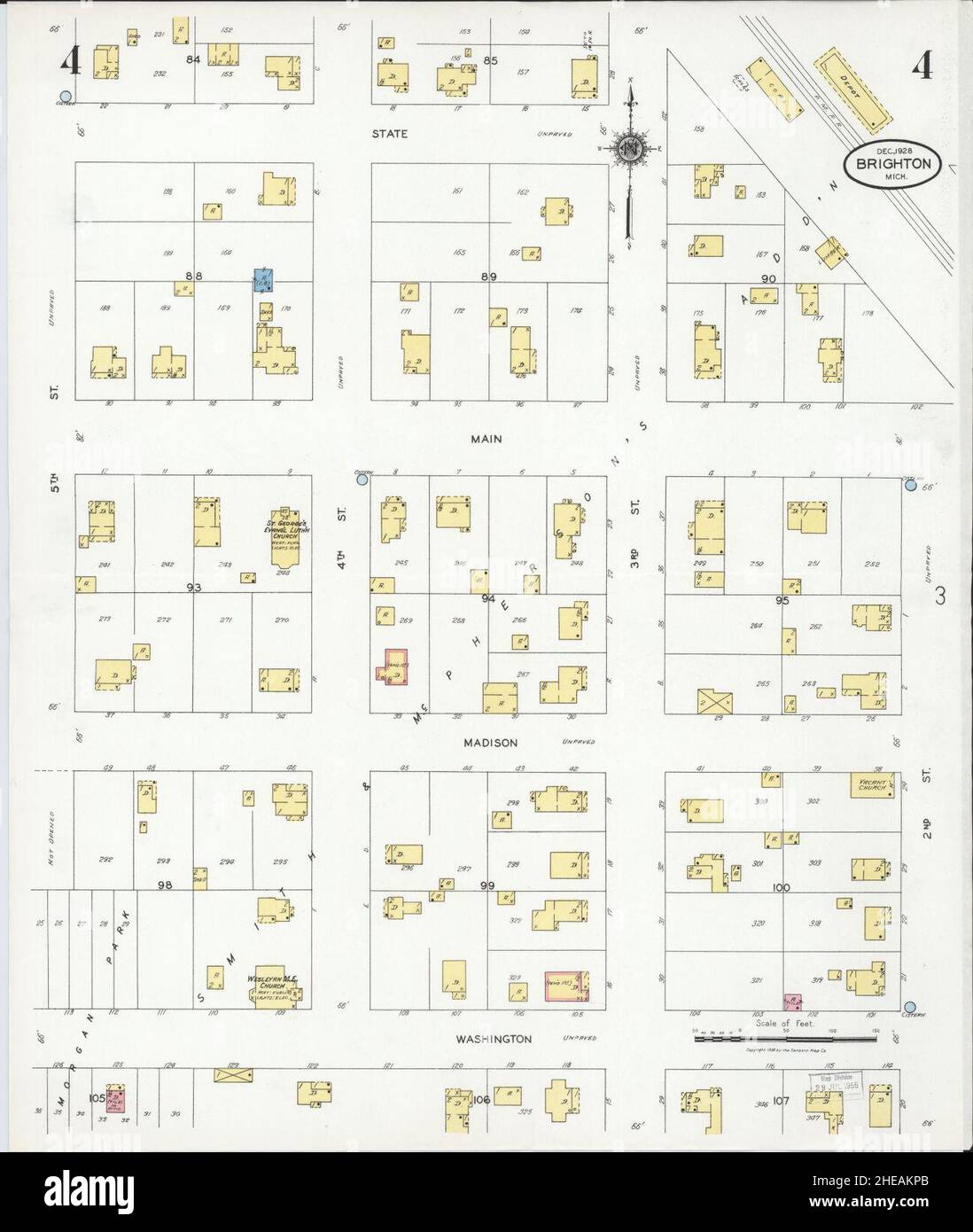 Map of brighton michigan hi-res stock photography and images - Alamy