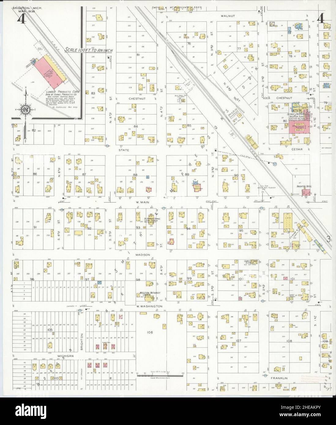 Map of brighton michigan hi-res stock photography and images - Alamy