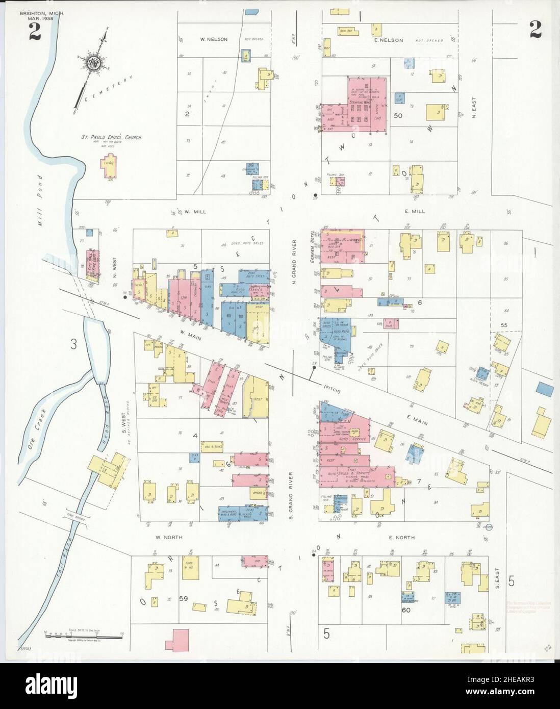 Map of brighton michigan hi-res stock photography and images - Alamy