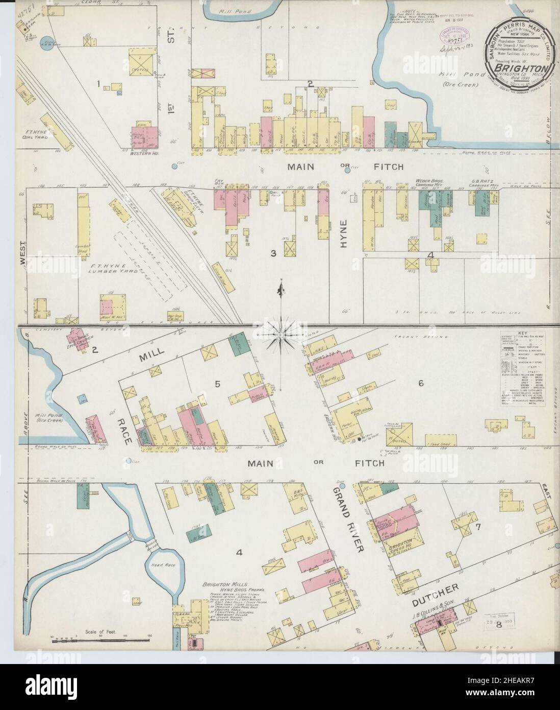 Map of brighton michigan hi-res stock photography and images - Alamy