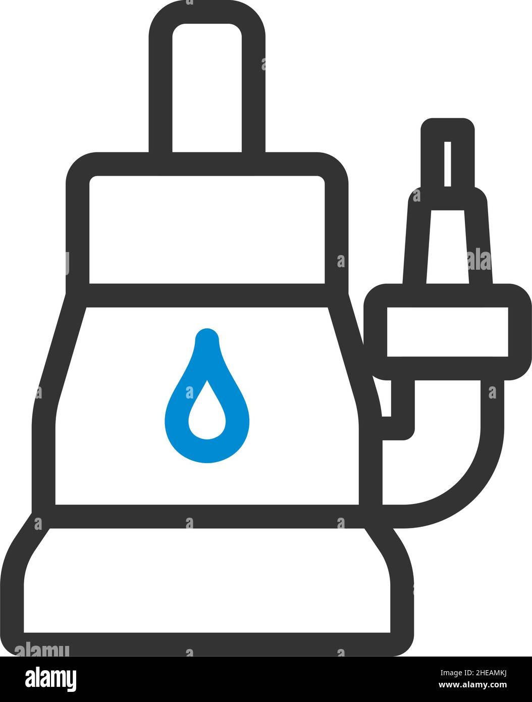 Submersible Water Pump Icon. Editable Bold Outline With Color Fill ...