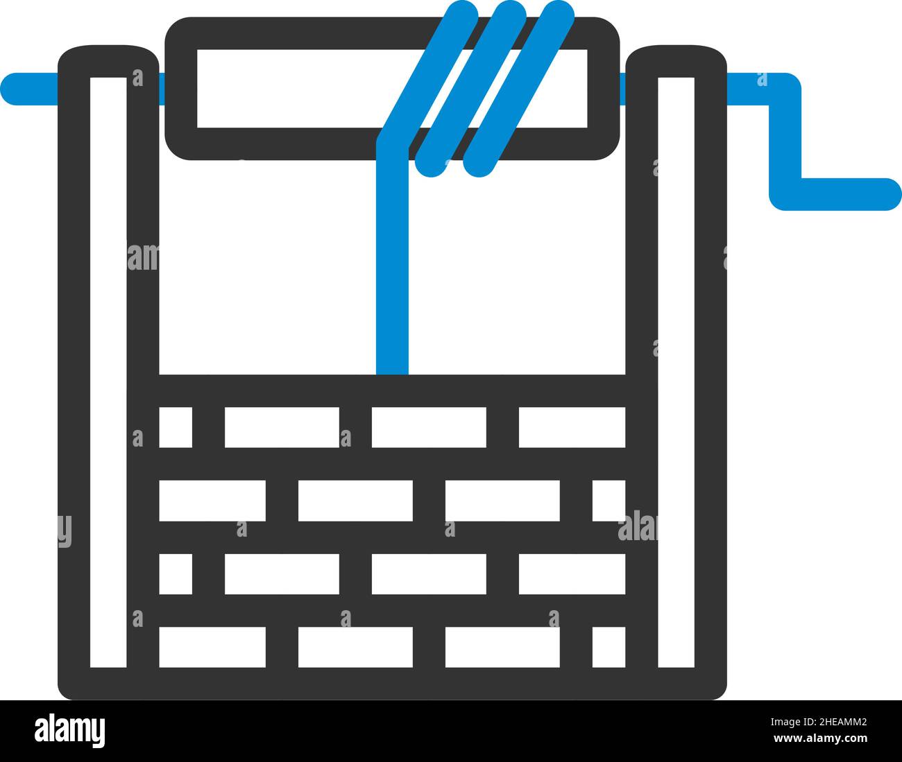 Well Icon. Editable Bold Outline With Color Fill Design. Vector ...