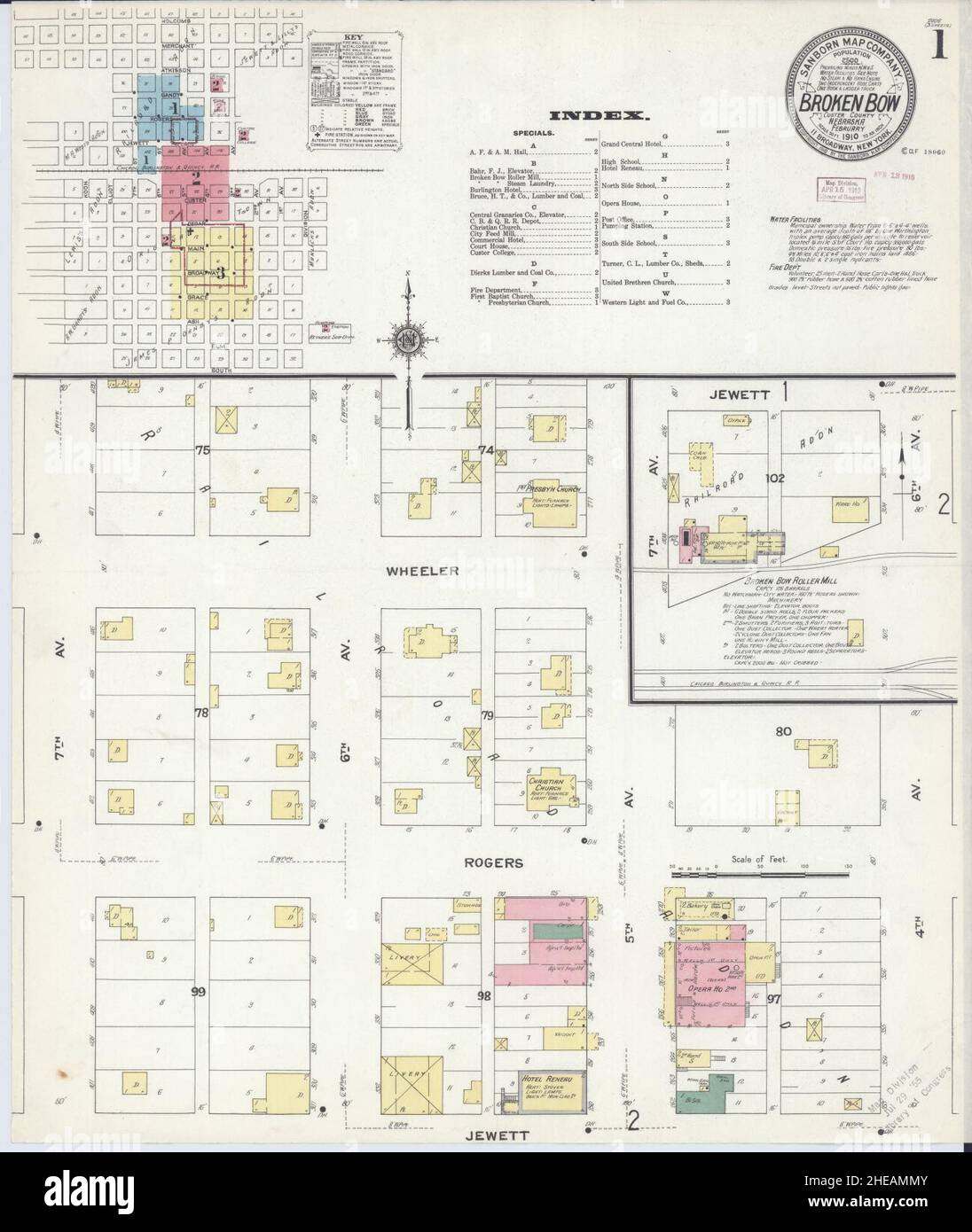 Sanborn Fire Insurance Map from Broken Bow, Custer County, Nebraska ...