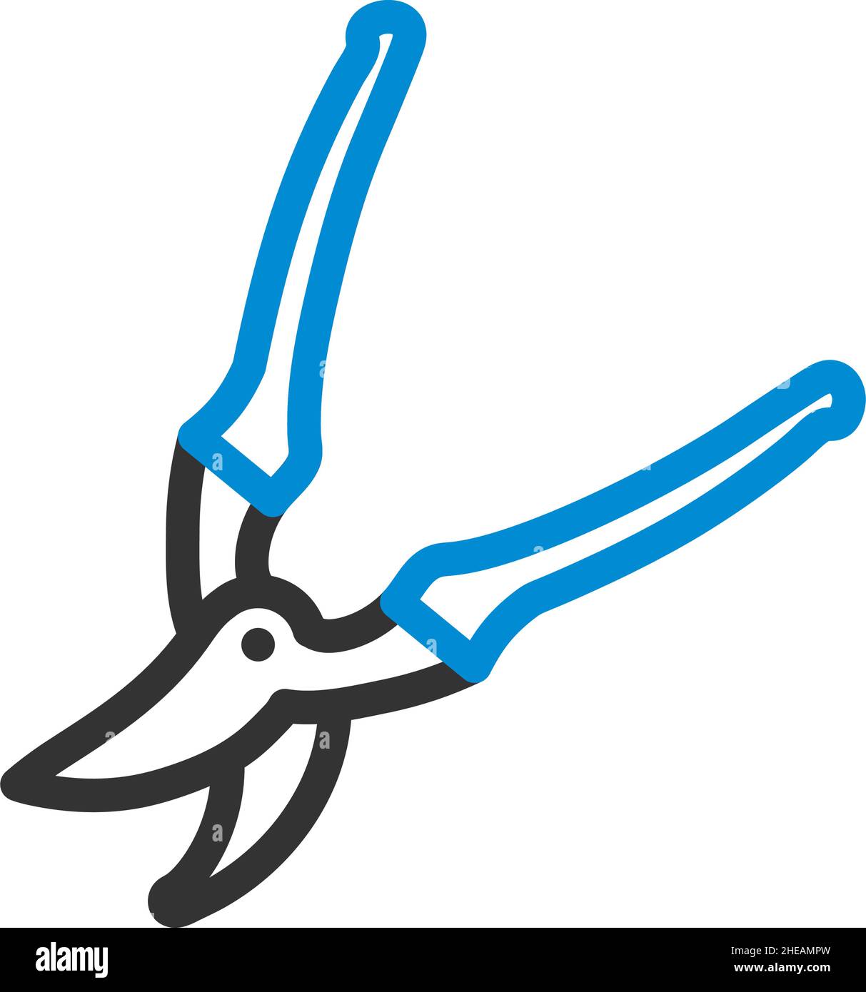 Garden Scissors Icon. Editable Bold Outline With Color Fill Design ...