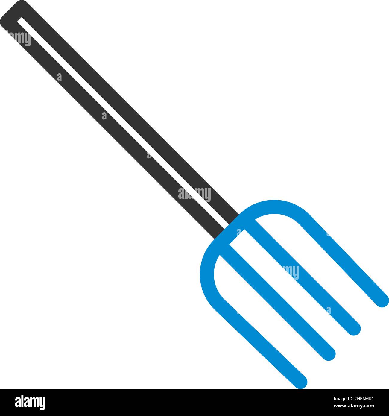 Pitchfork Icon. Editable Bold Outline With Color Fill Design. Vector ...