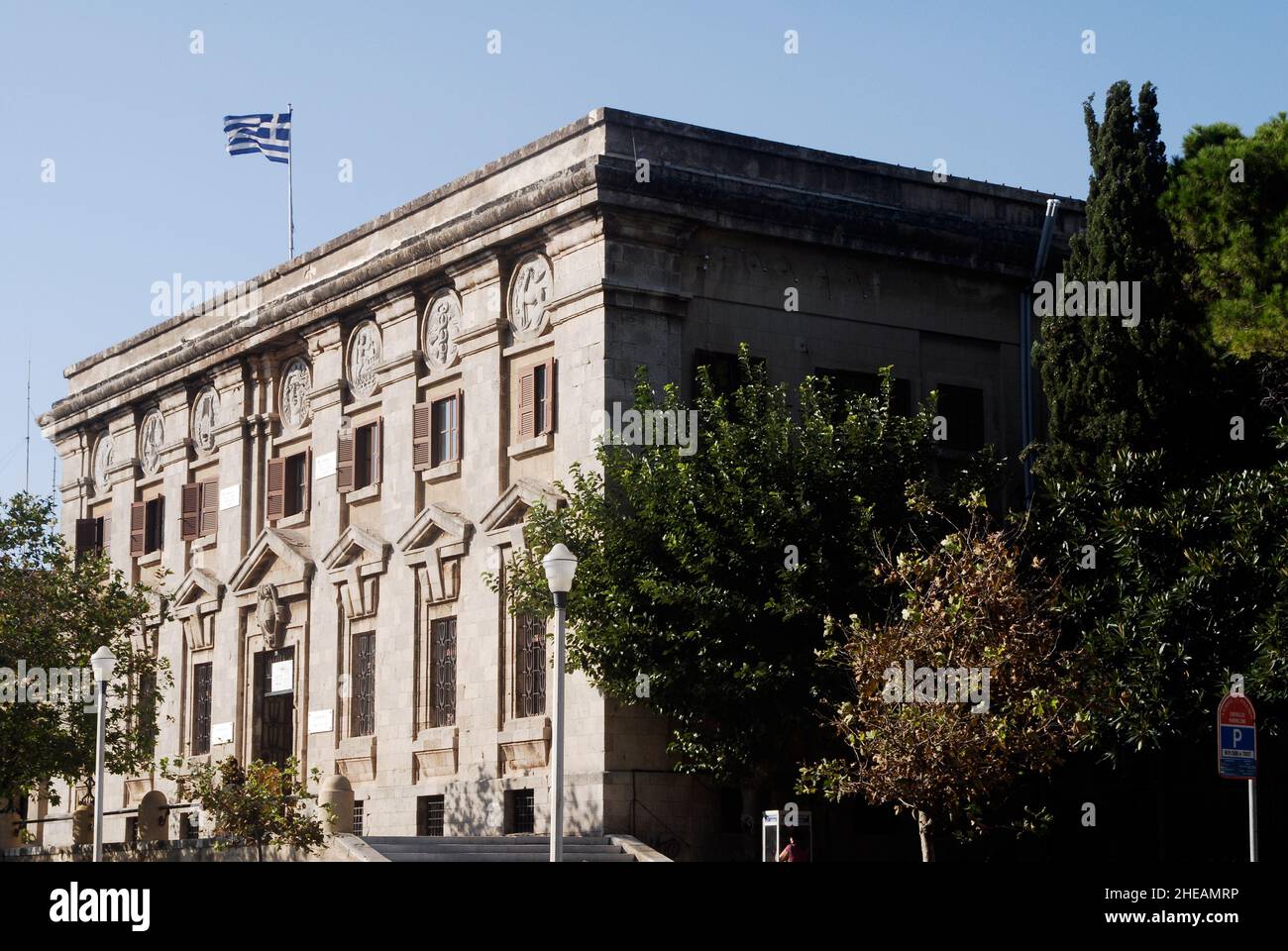 Greece Rhodes island Rhodes city Italian monuments Stock Photo - Alamy