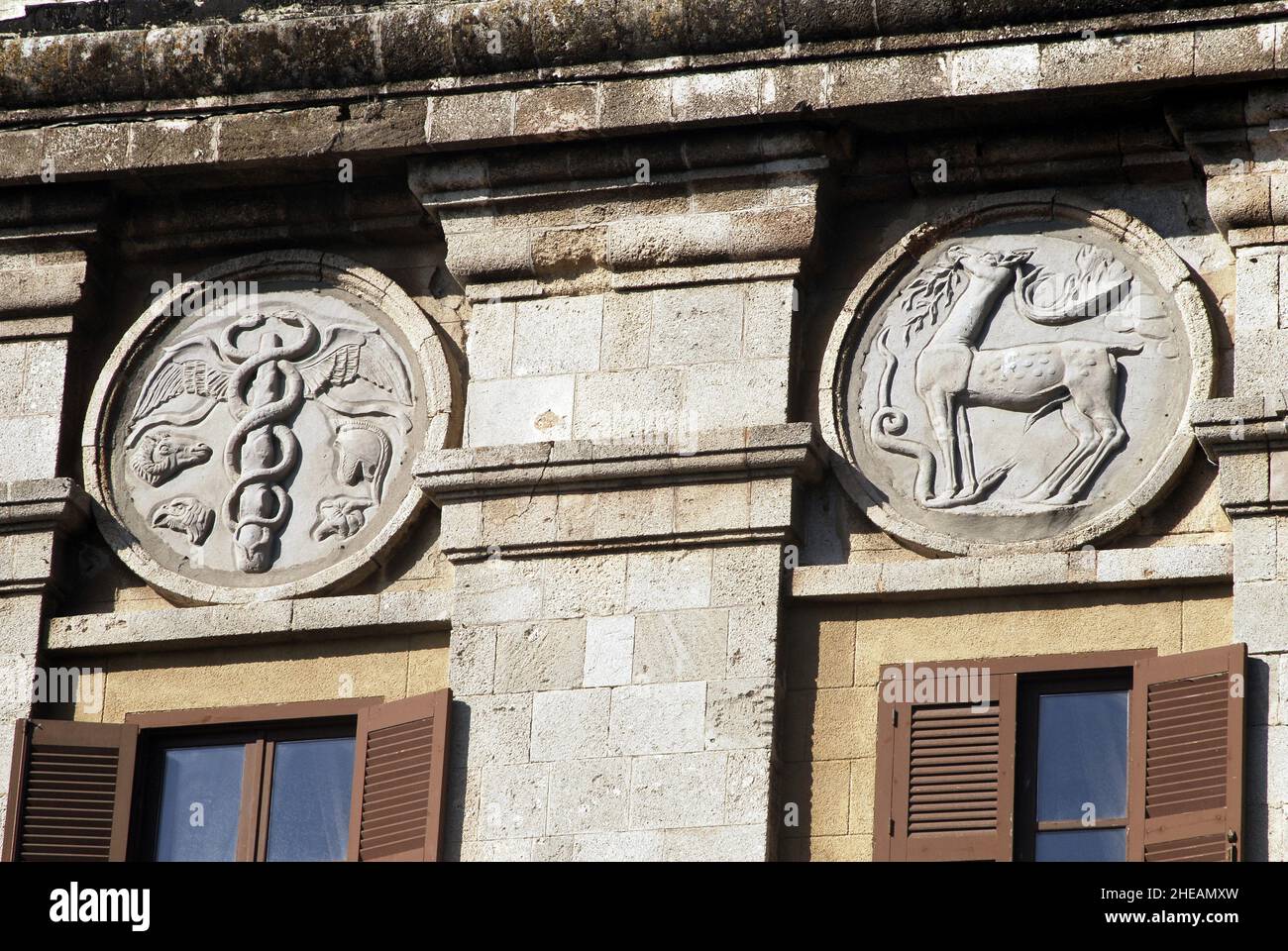 Greece Rhodes island Rhodes city Italian monuments Stock Photo - Alamy