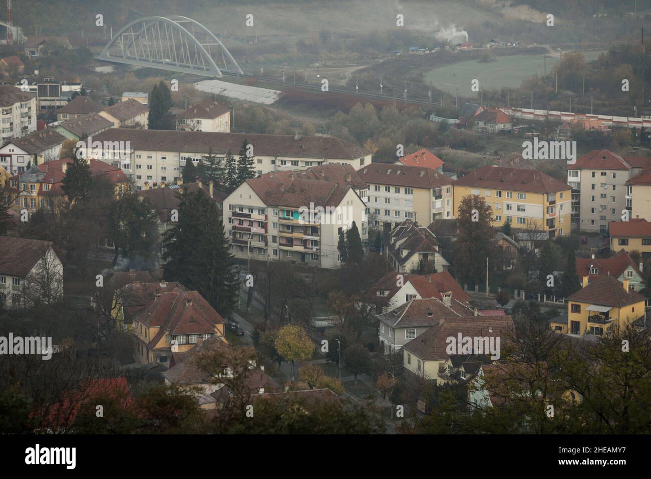 Sighisoara, Romania - 30 October 2021: Overview of the Transylvanian ...